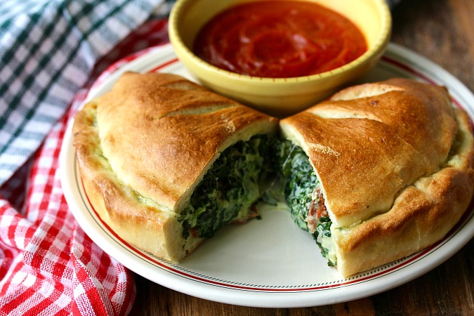 Spinach, Ricotta, and Three-Meat Calzones | Karen's Kitchen Stories