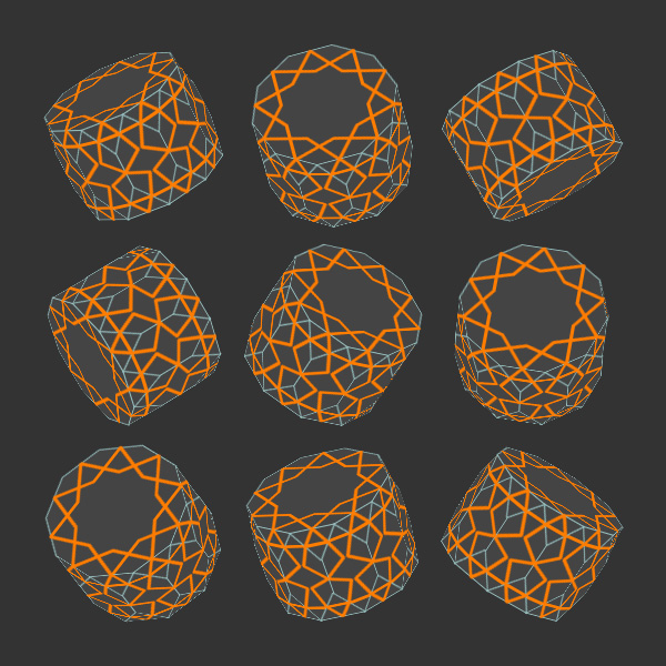 Joe Bartholomew: Girih Polyhedra with Decagons and Elongated Hexagons