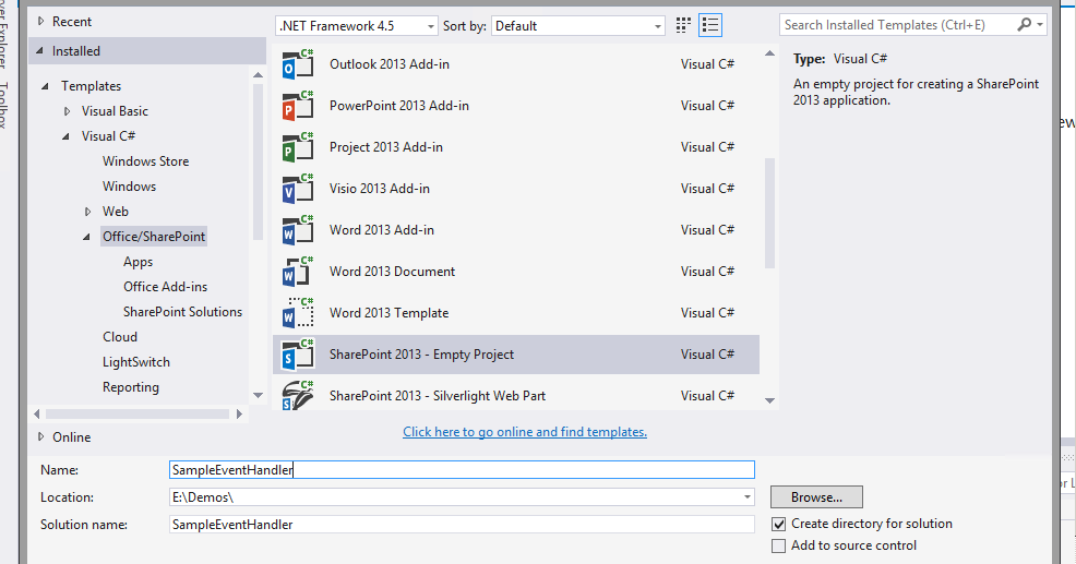 Lucky Tech Share: Custom Event Handler in Sharepoint 2013 using Visual ... Lucky Tech Share: Custom Event Handler in Sharepoint 2013 using Visual ...
