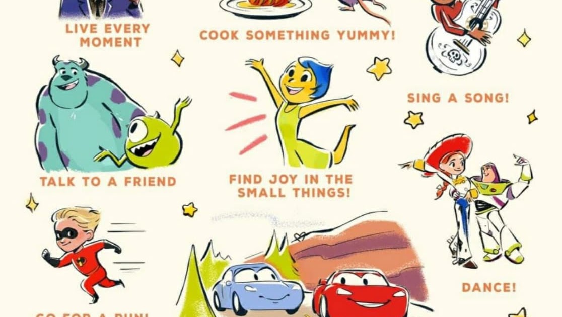 Happily Blessed to be Stressed: Self-Care Tips from Pixar Characters