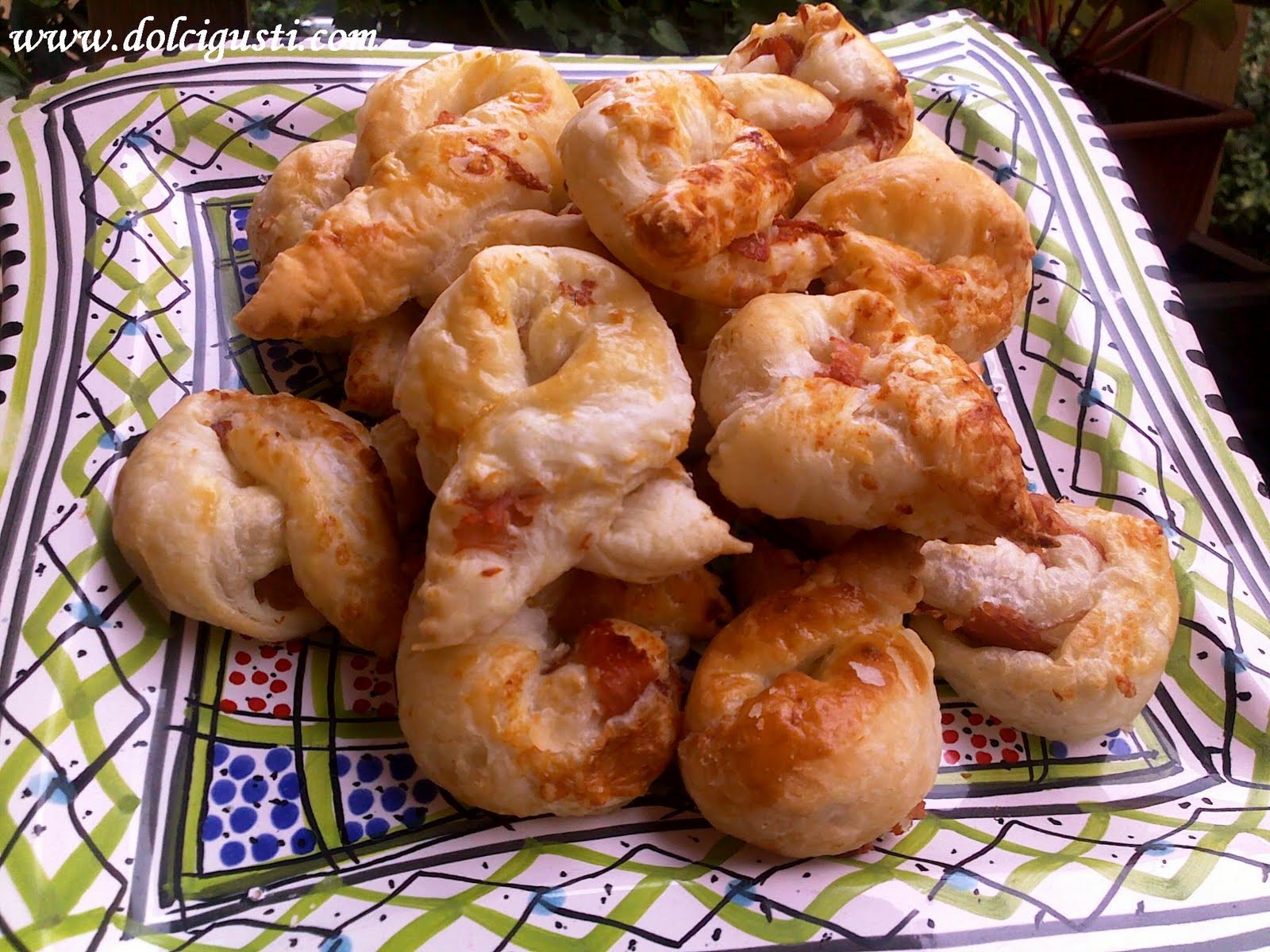 chocolate and cakes: salted croissant with ham and parmesan cheese