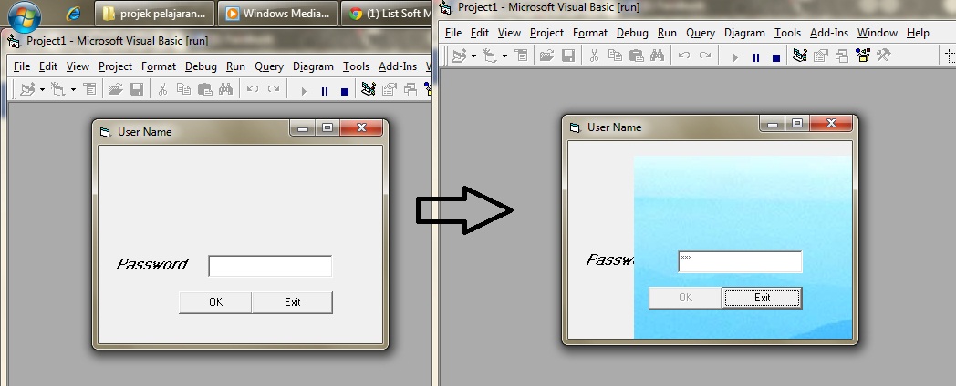Campus Koleksi: contoh Coding Program login Sederhana! dengan Visual Basic