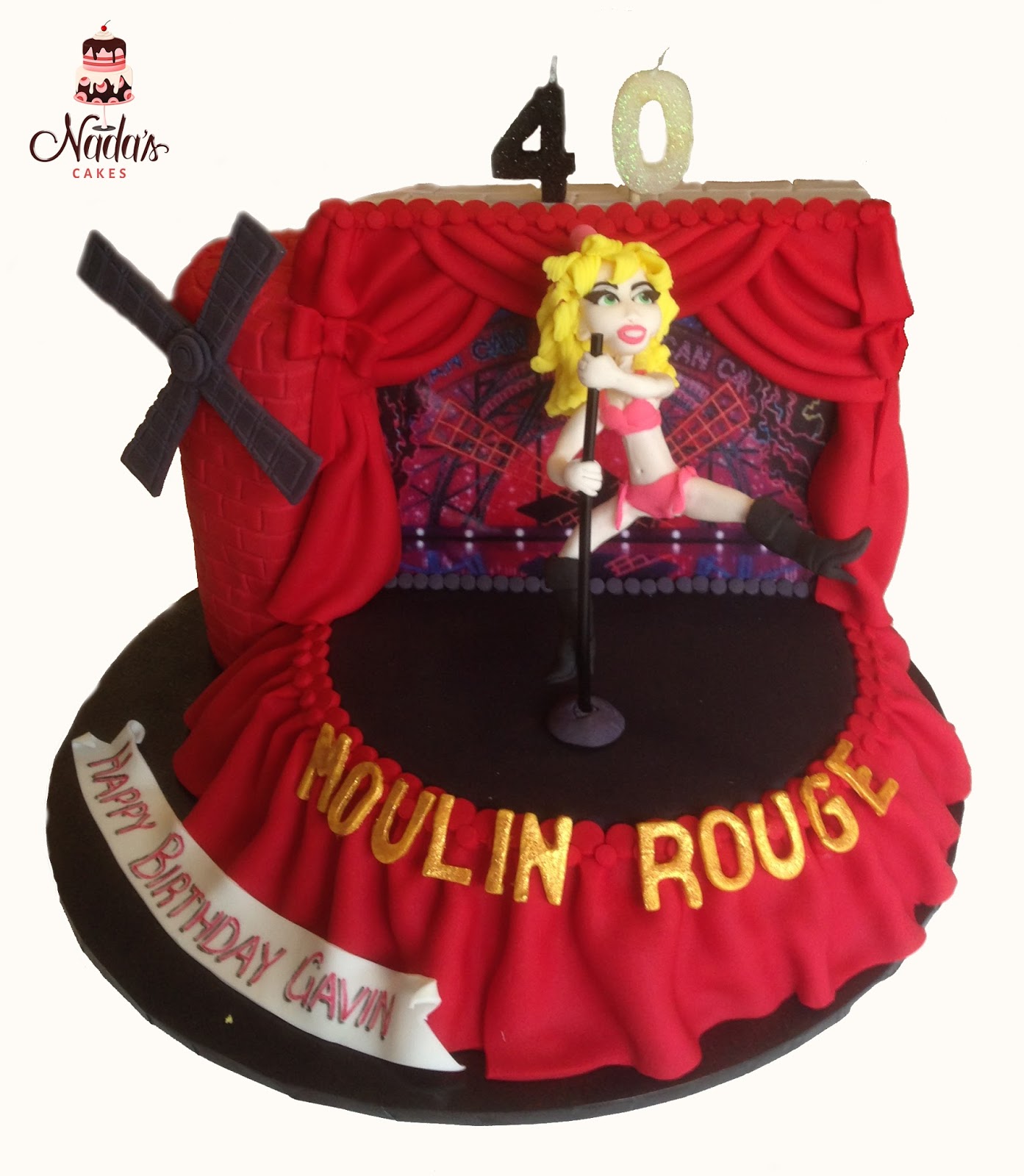 Nada's cakes: Moulin Rouge Birthday Cake