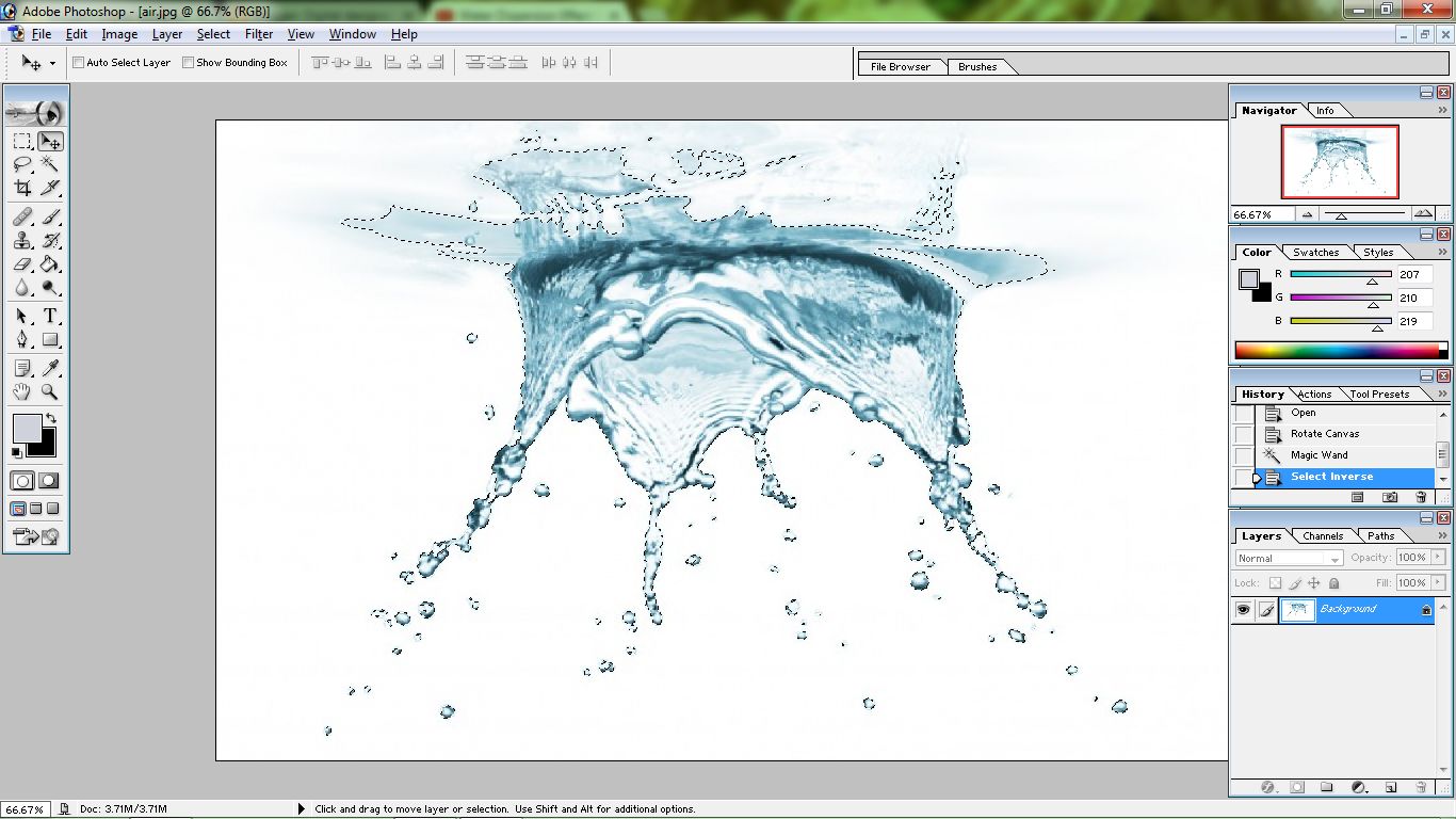 Water Dispersion effect