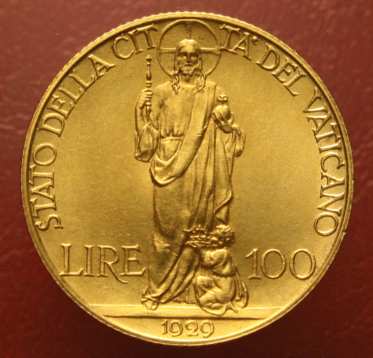 La Numismatica: 100 Lire 1929 Pio XI