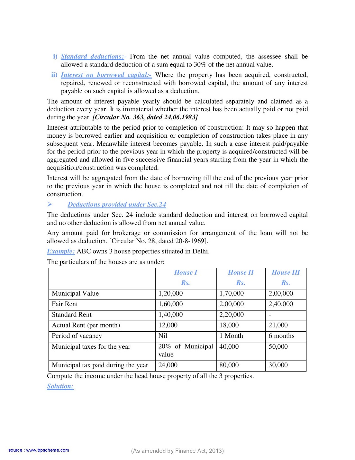 INCOMETAX INDIA E FILLING METHOD: Income From House Property