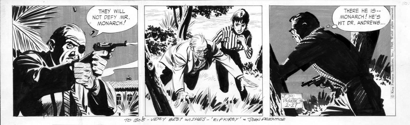 Original Comic Strip, Animation and Illustration Art: Rip Kirby par ...