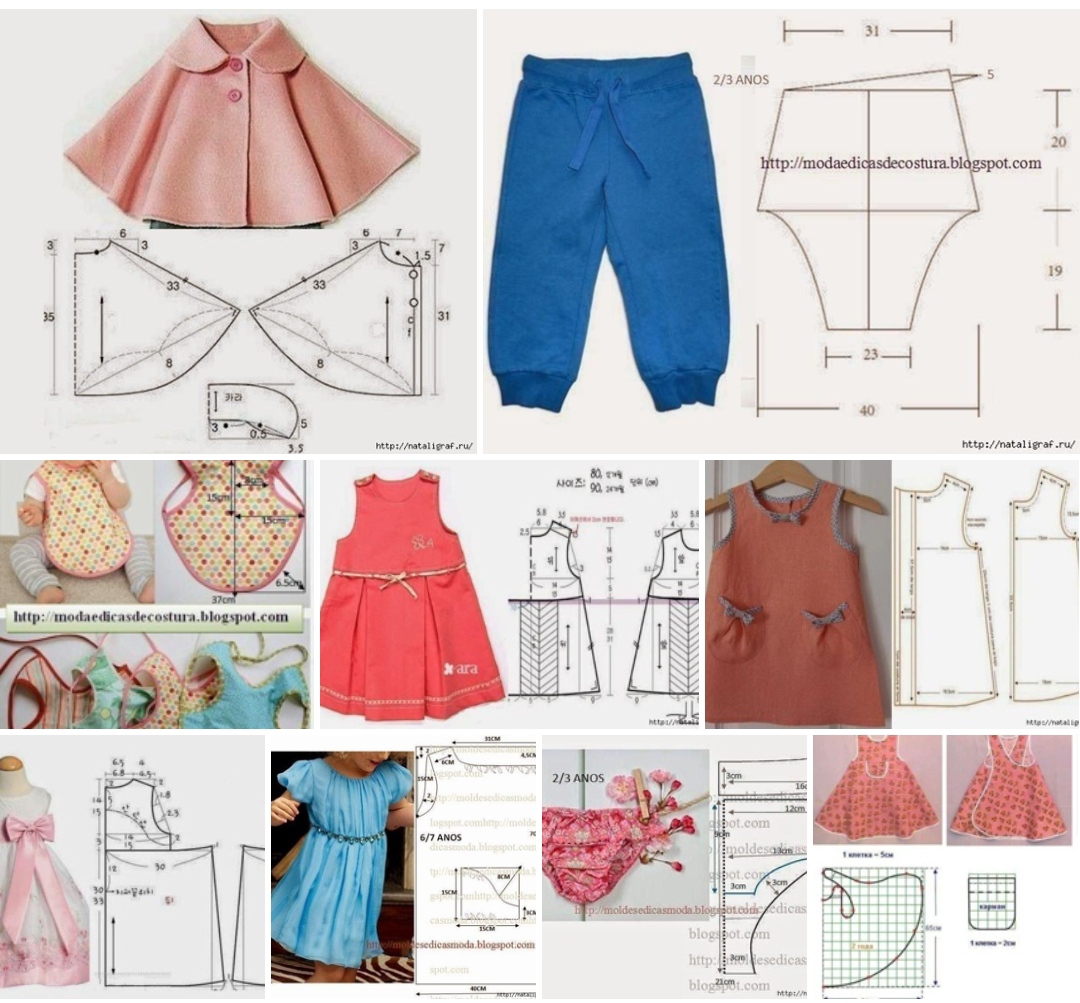 9 modelos de Roupa infantil: Molde grátis