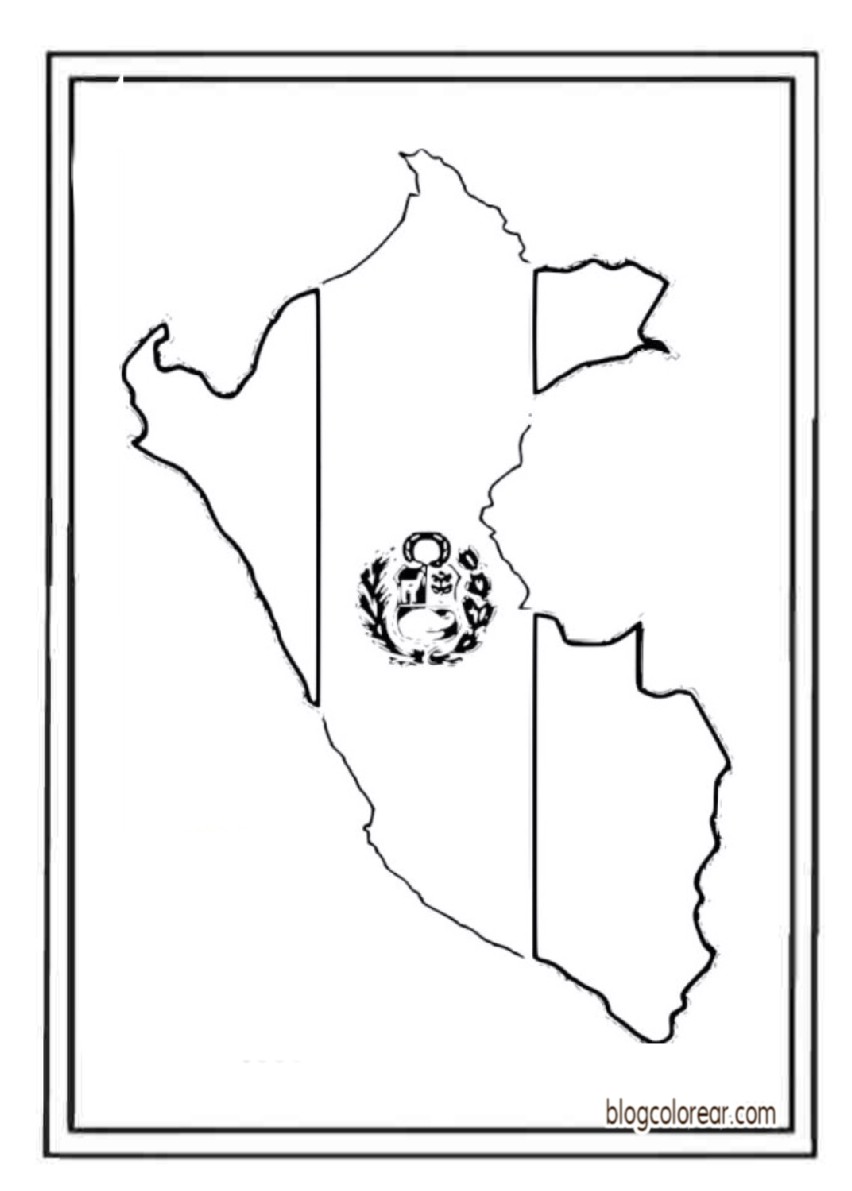 Colorear dibujos de la Independencia y símbolos patrios de Perú ...