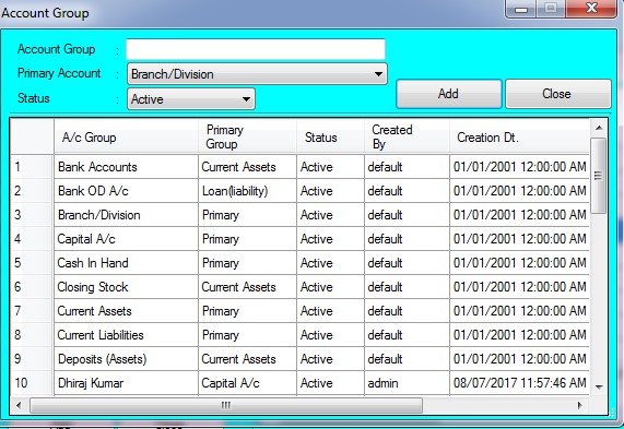 Account Group Help Guide