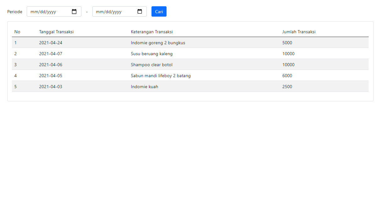 Membuat Pencarian Data Berdasarkan Periode Tanggal di Php - Sahretech
