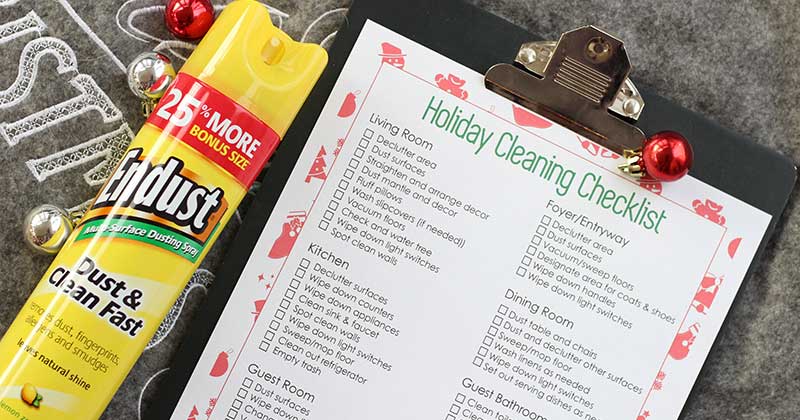 Free Printable Christmas Cleaning Checklist for a Holiday Ready Home ...