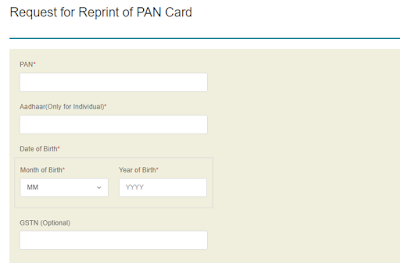 Pan Card Reprint - How to Apply Duplicate Pan Card Online
