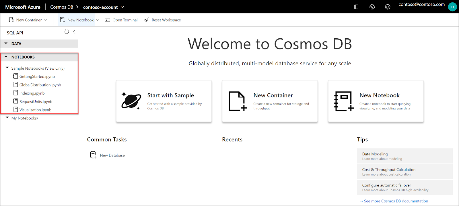 Built In Jupyter Notebooks In Azure Cosmos Db Are Now