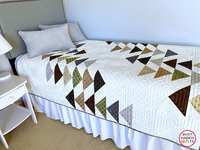 Busy Hands Quilts: Formation Throw Quilt in Moda Grunge Seeing Spots!