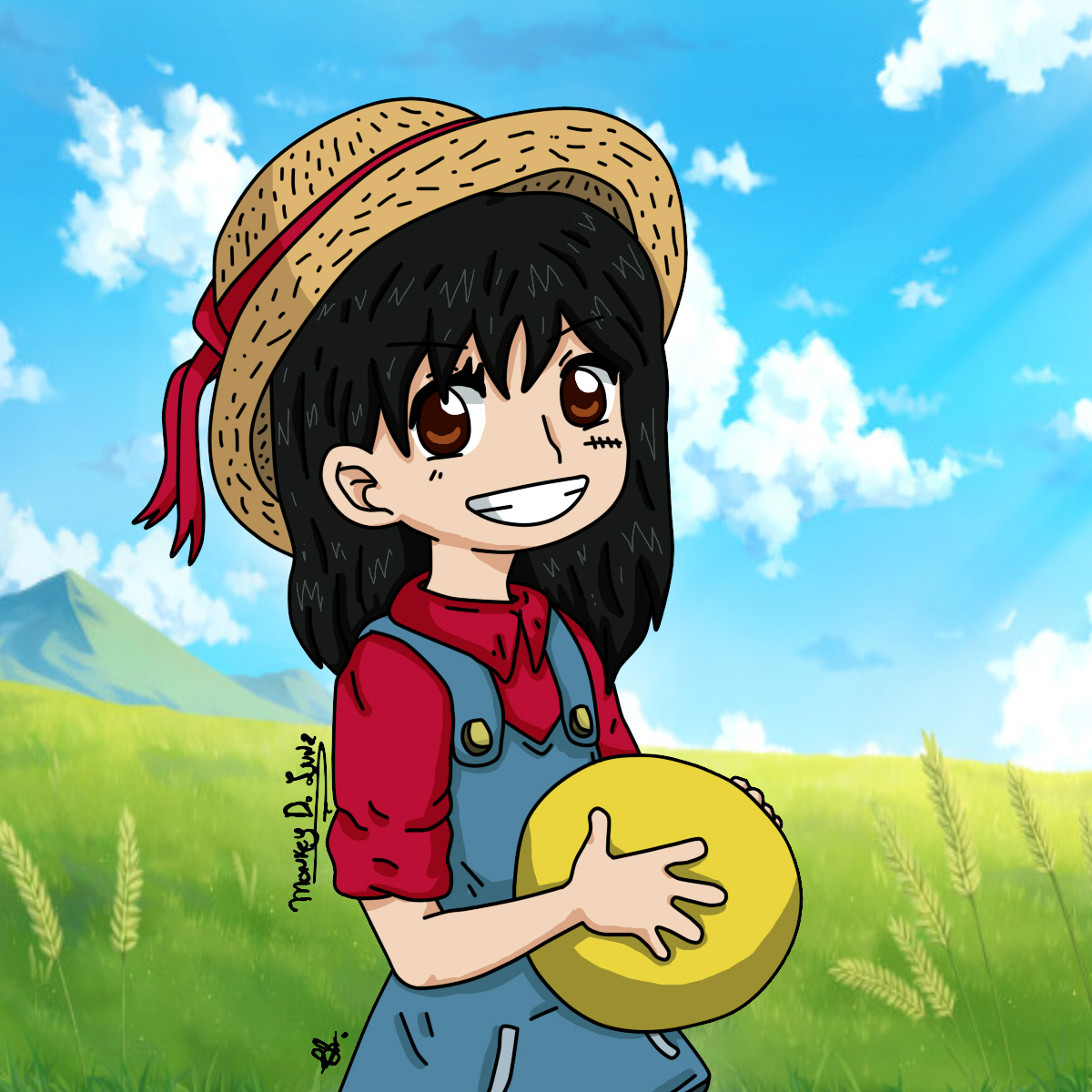 Monkey D. Luna ( Filha de Nami e Luffy) Alternative Universe (Esboço)