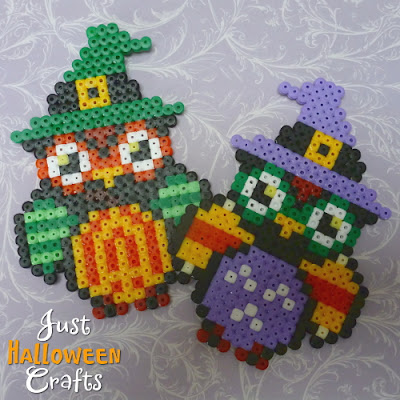 Perler Bead Witch Owl Pattern for Halloween