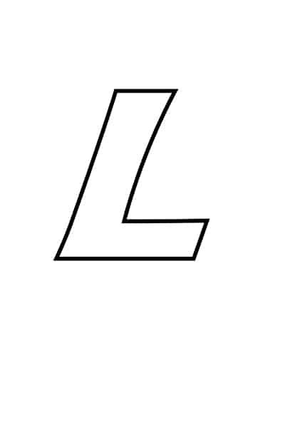 Printable Bubble Letters L - Birthday Letter