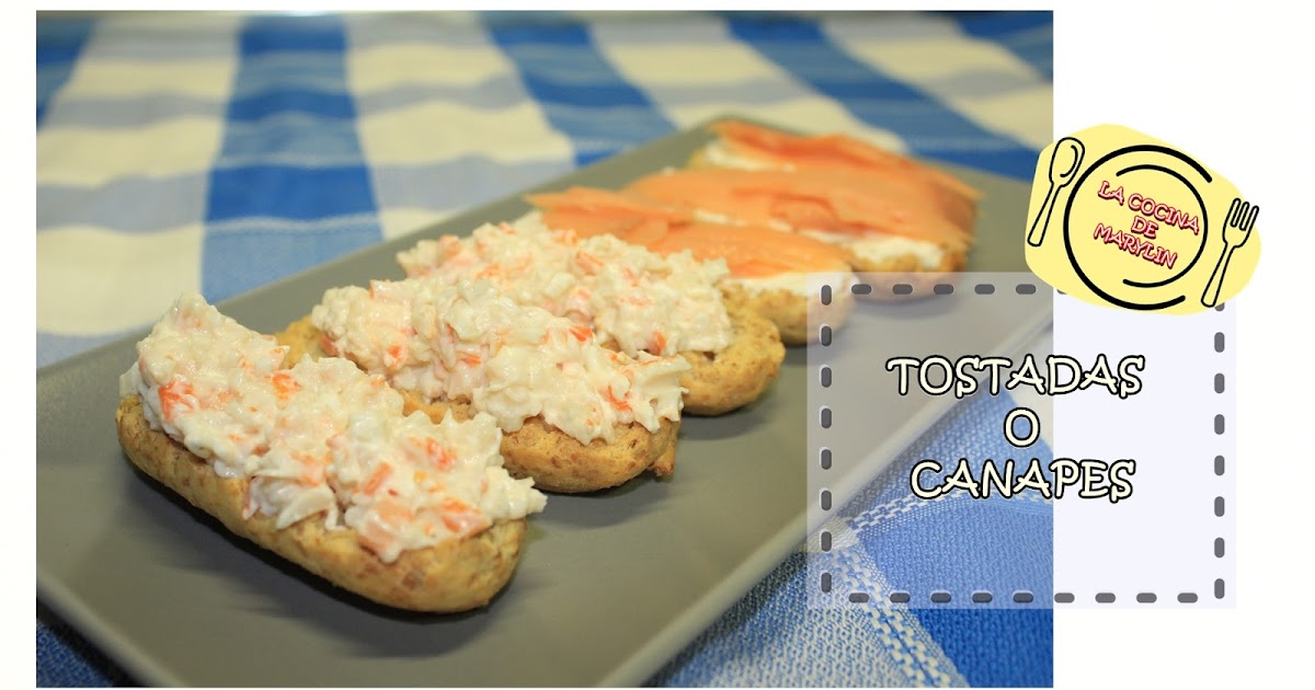 40. 2 IDEAS TOSTADAS O CANAPES CON SALMON Y MARISCO