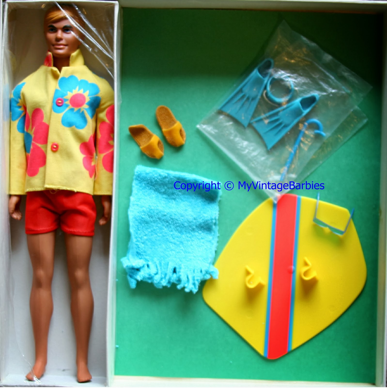 My Vintage Barbies Blog: Barbie of the Month: Malibu Ken Surf's Up Gift Set