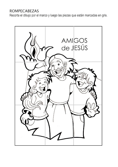 El Rincón de las Melli: ROMPECABEZAS: Amigos de Jesús
