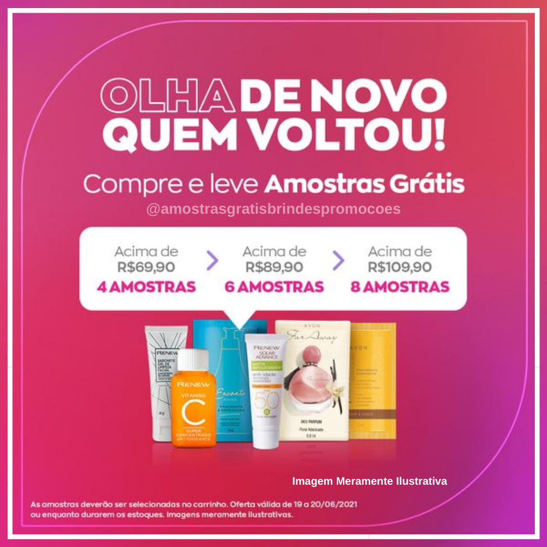 Amostras e Brindes Grátis: Amostras Grátis Produtos Avon