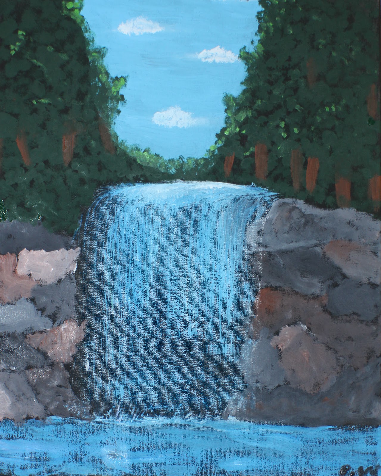 Ann Steer Gallery - Beach Paintings and Ocean Art: Painting Waterfalls ...