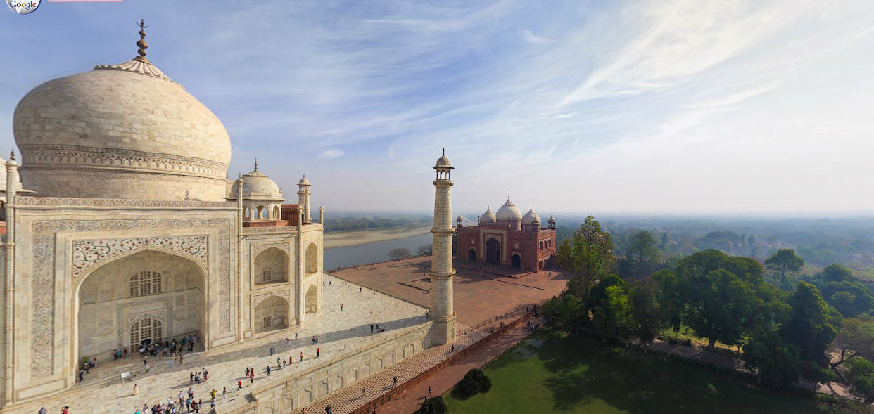 Taj Mahal - Panoramic 360 degree view of one the new 7 wonders of the ...