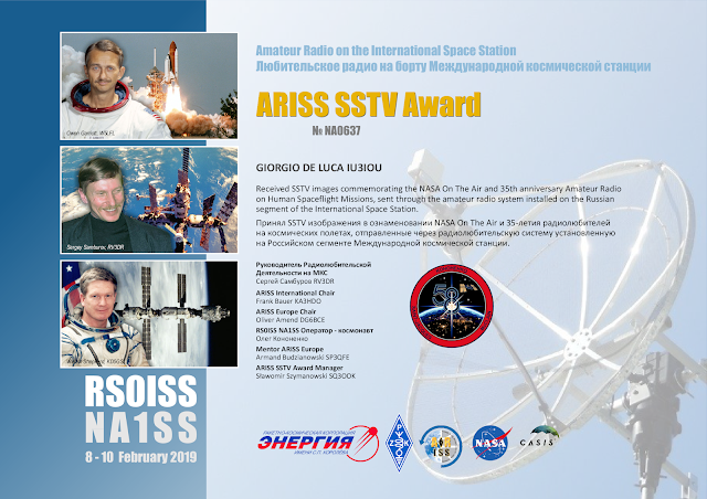 | ricerca + sperimentazione |: ARISS SSTV Award