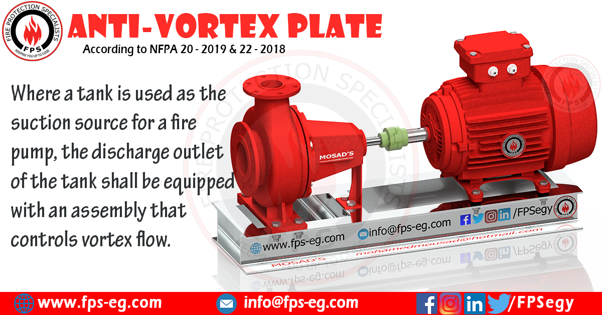 Anti-Vortex Plate According to NFPA 20 & 22 - Fire Protection Specialists