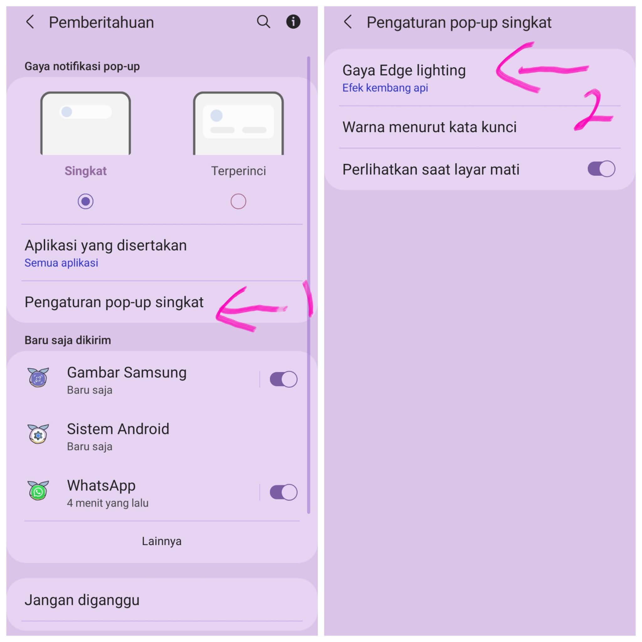 Cara Mengatur Pop Up (Notifikasi) Agar Lebih Keren di Hp Samsung ...