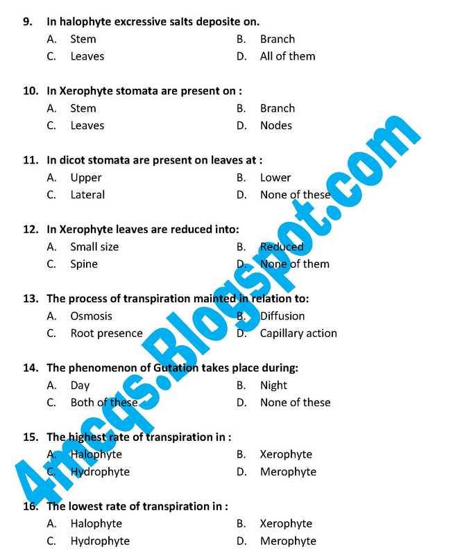 4 MCQ's: Chapter # 1 - Homeostasis - Mcqs 4 MCQ's: Chapter # 1 - Homeostasis - Mcqs