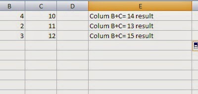 how to add formula in text in excel