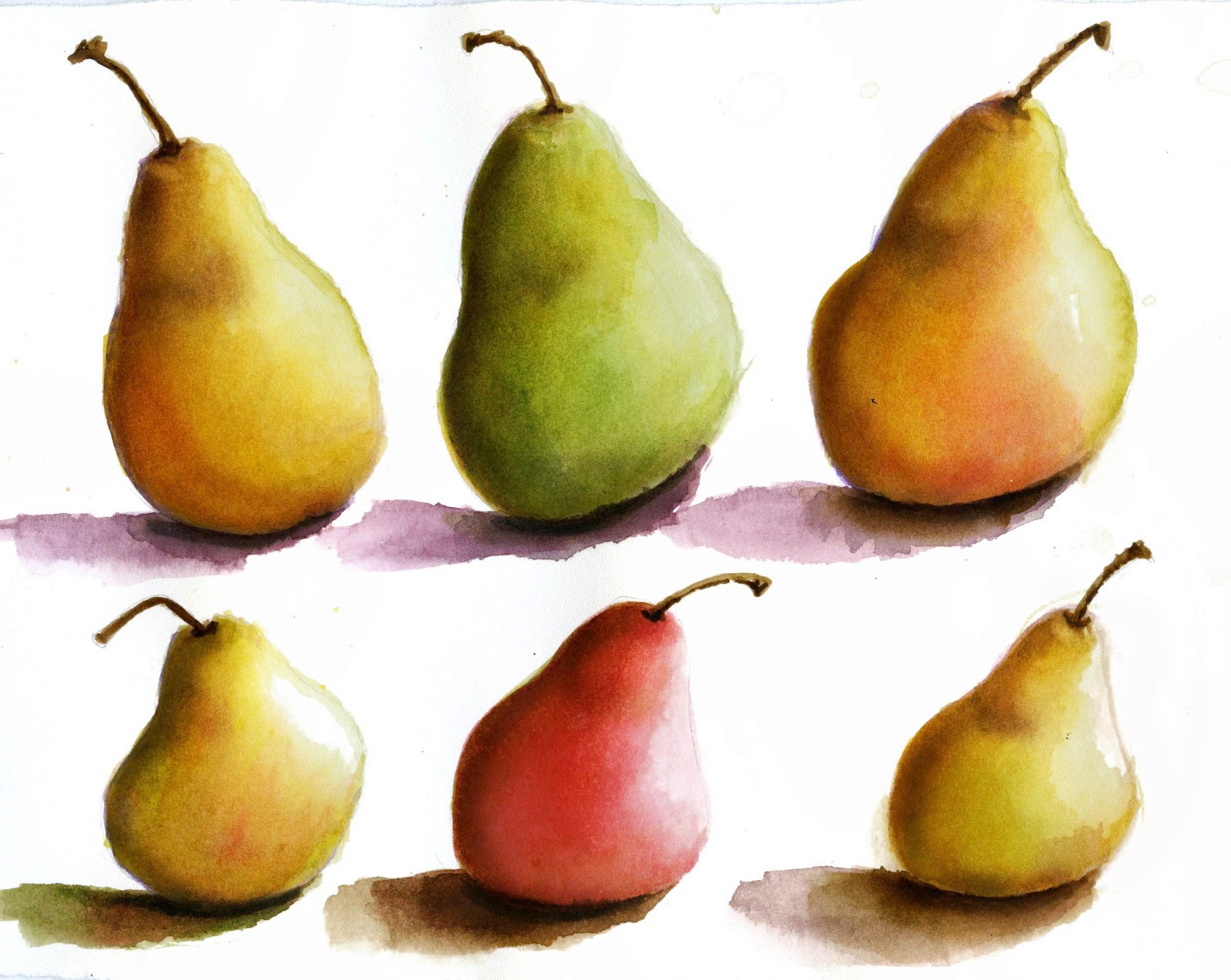 Art du Jour by Martha Lever: Sixy Pears