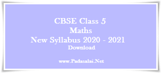 CBSE Class 5 Maths - New Syllabus 2020 - 2021 Download - TRB TNPSC