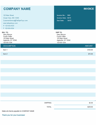 Invoice Template Canada - Invoice Template