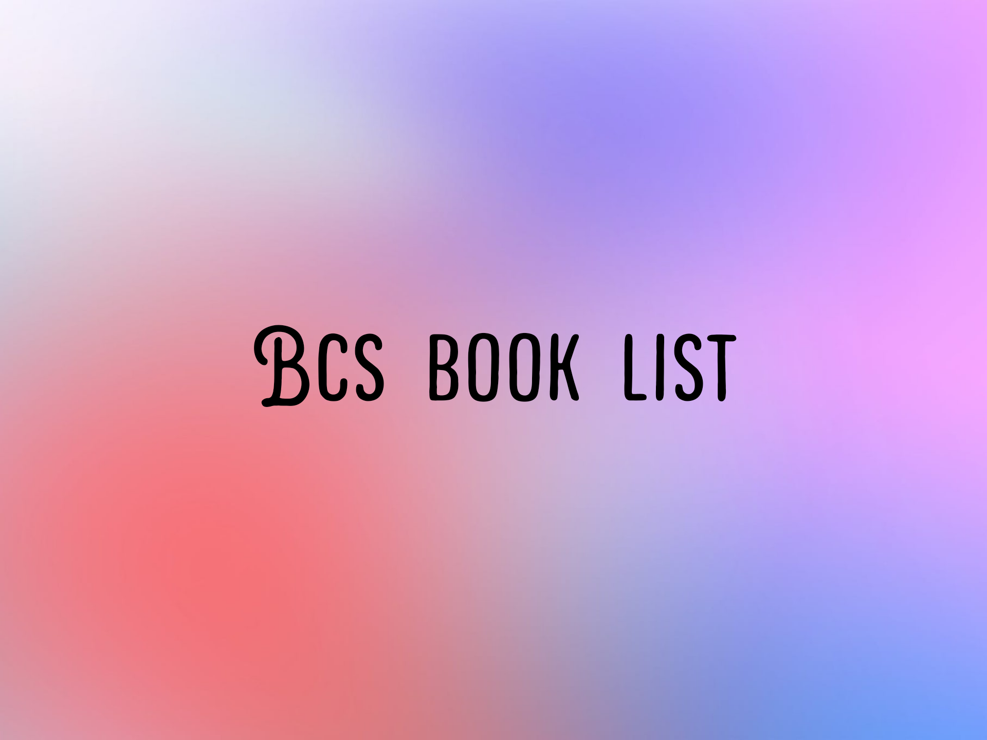 Bcs Book List bcs-book-list