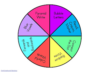 First Grade and Fabulous: Spinner Spelling