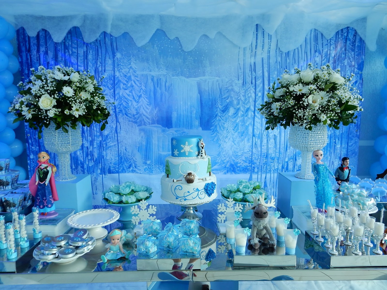 Decoração Infantil - Tema Frozen - Modelo Mesa Espelhada | MIP´S Decor