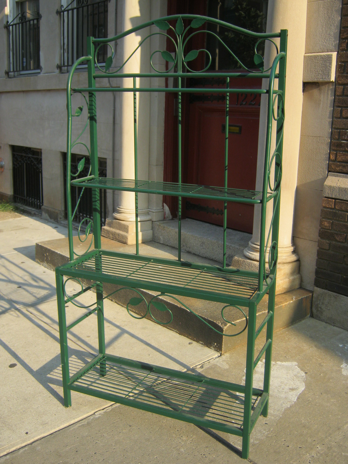 Uhuru Furniture & Collectibles: Green Baker's Rack- SOLD