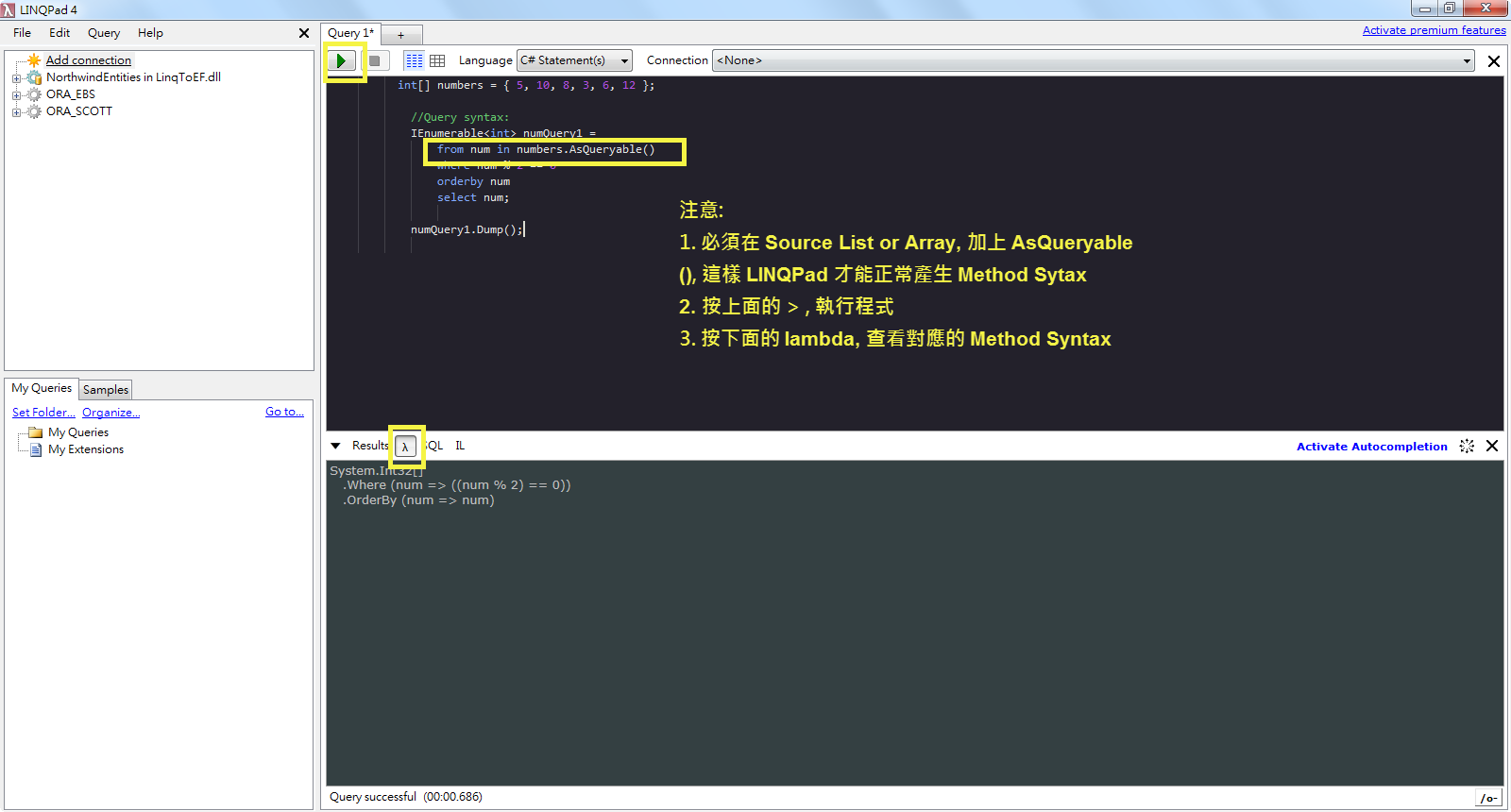 C# LINQ: QuerySyntax and Method Syntax with LINQPad - 傑士伯的IT學習之路