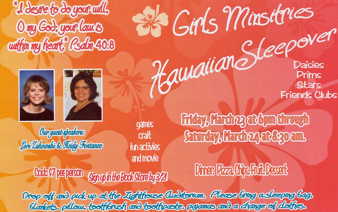 Debbie's Blog: Girls Ministries Sleepover