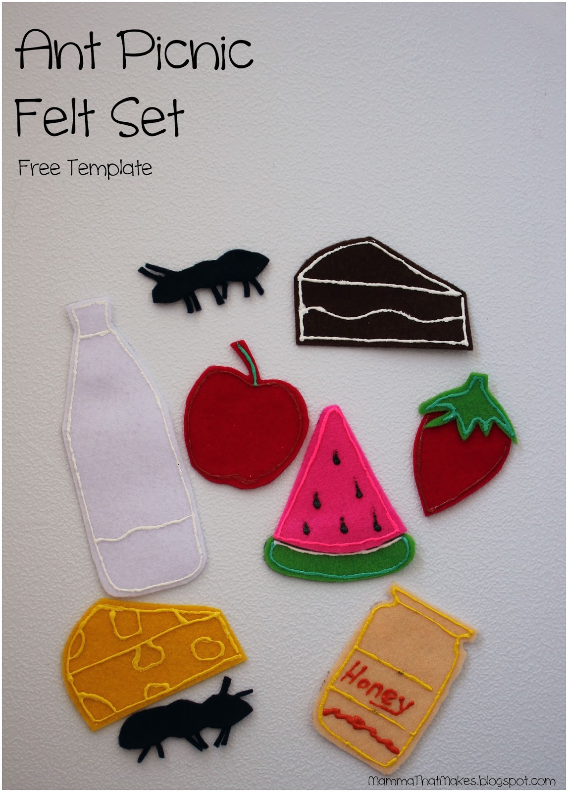 Mamma That Makes: Felt Board Shapes - Ant Picnic