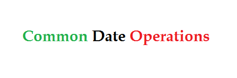 Some common date operations in c# | AspBucket