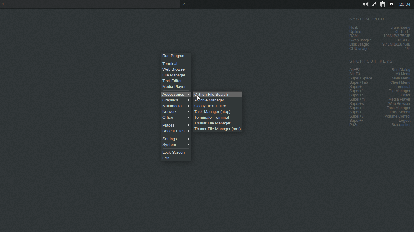 Das U-Blog by Prashanth: Review: CrunchBang ("#!") Linux 11 "Waldorf"