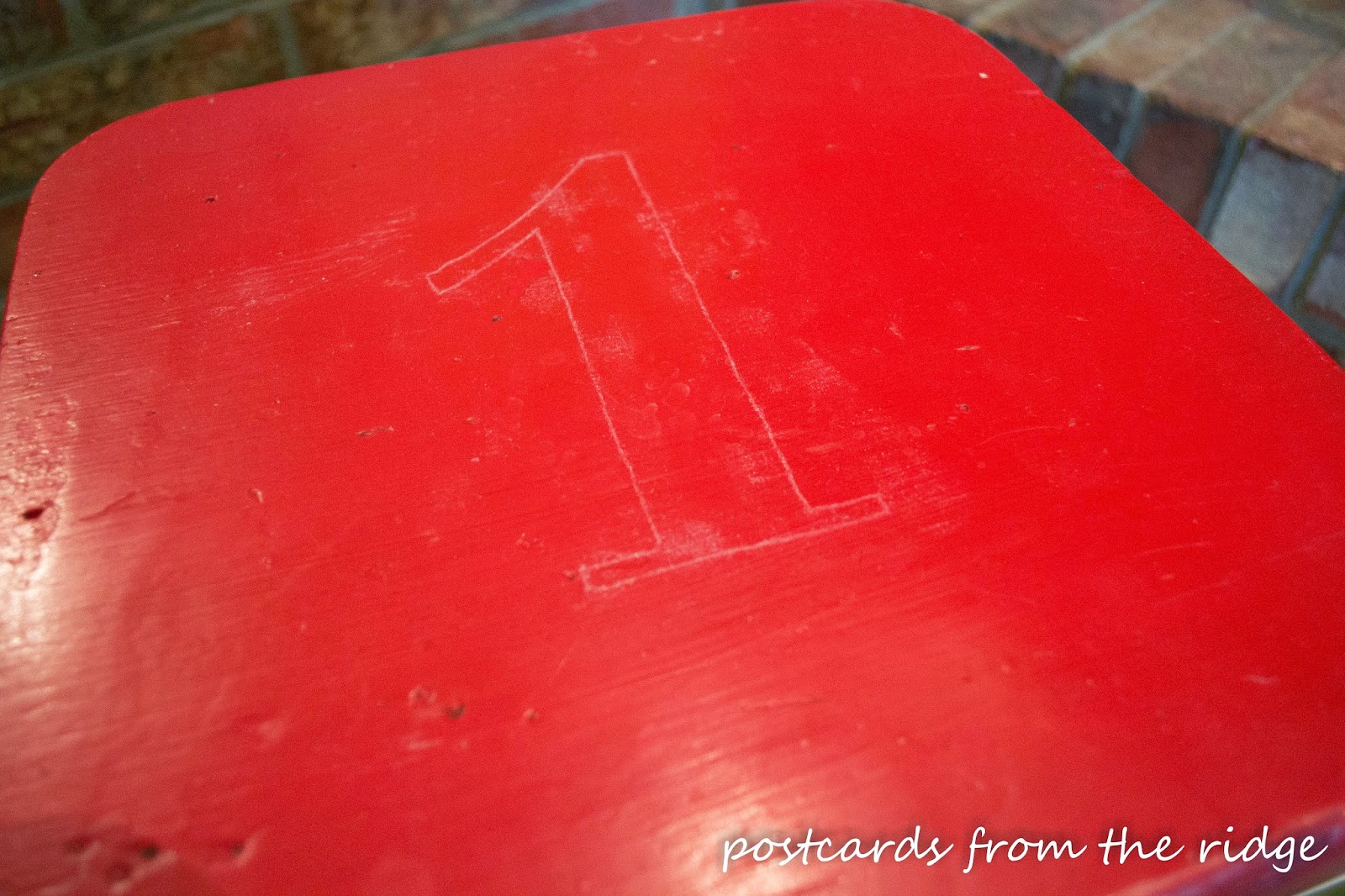 How to easily paint numbers or letters on furniture | Postcards from ...
