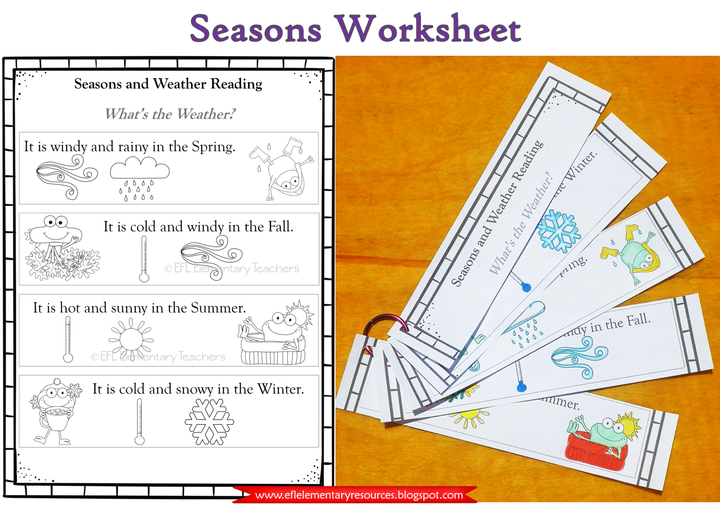 EFL Elementary Teachers: SEASONS and Weather