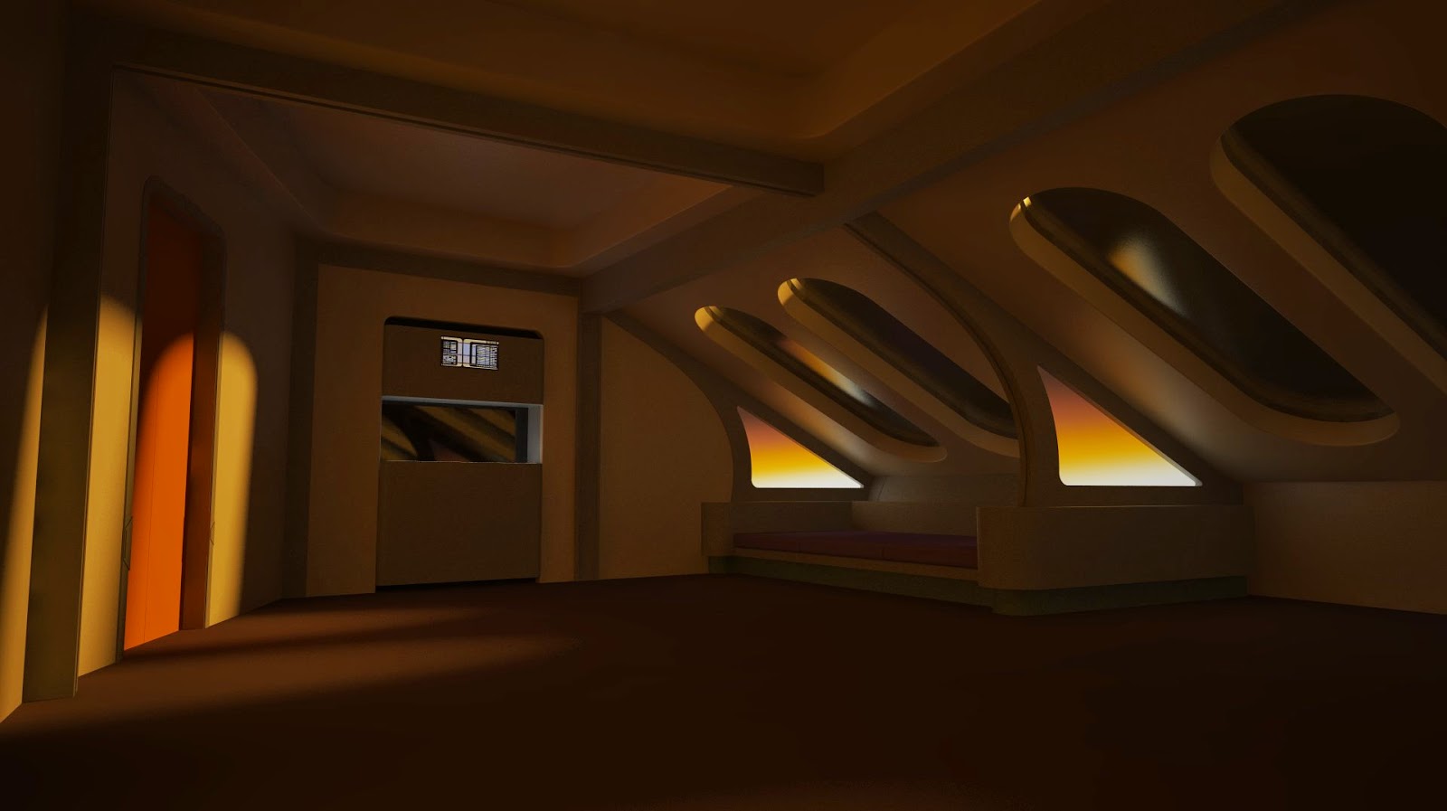 Lewis's Trek 3D Stuff: Continuing with crew quarters...