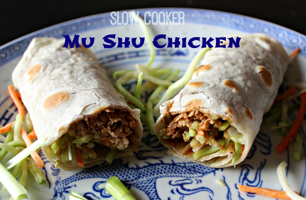 Slow Cooker Mu Shu Chicken Wraps - Kim's Kitchen