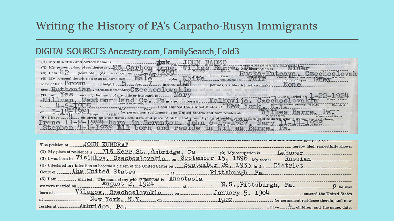 The Carpatho-Rusyns of Pennsylvania: A Year of Return to “Normal”